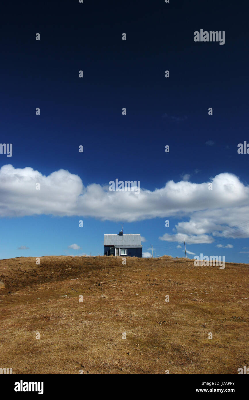 house building single hill landscape scenery countryside nature rural ...