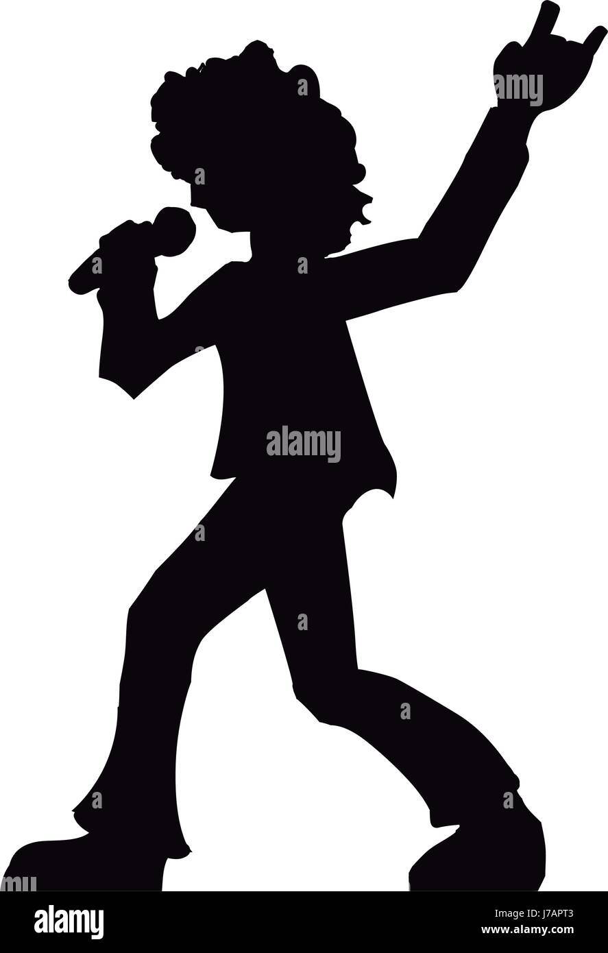 boy rocker singing with hairstyle and casual wear Stock Vector Image ...