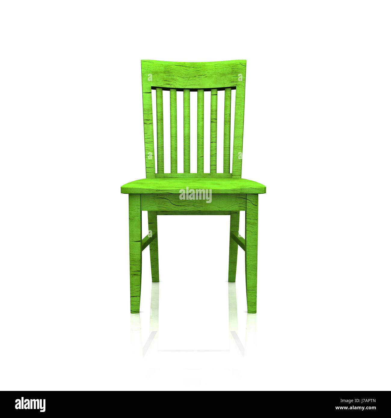 the green wooden chair Stock Photo - Alamy