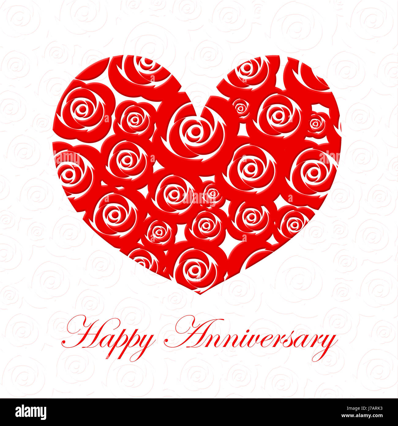 Happy anniversary card with roses hi-res stock photography and images ...