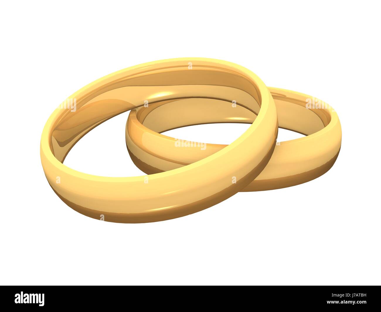 Two wedding rings in Cut Out Stock Images & Pictures - Alamy