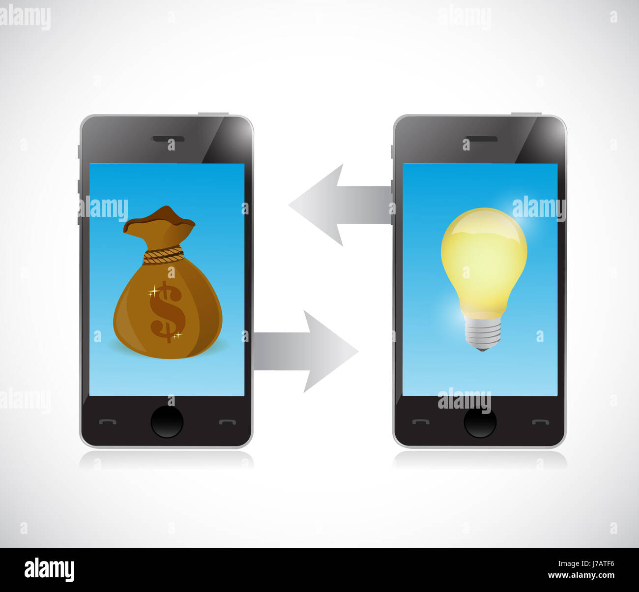 mobile money idea transfer concept illustration design graphic Stock ...