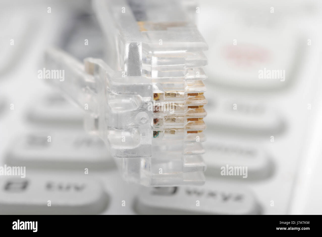 western connector rj45 with telephone Stock Photo - Alamy