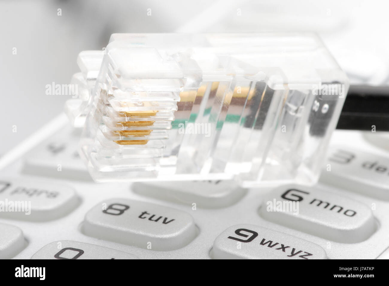 western connector rj45 with telephone keypad Stock Photo - Alamy