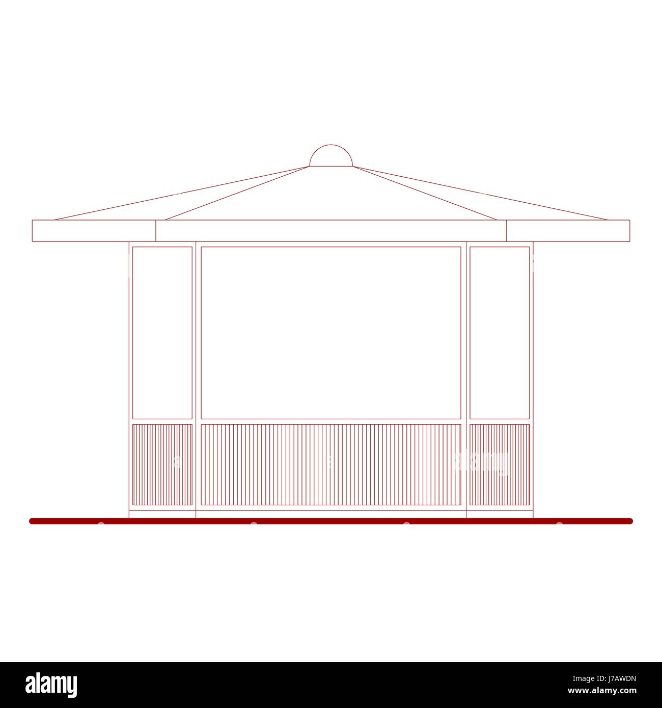 architectural illustration kiosk drawing photo picture image copy ...