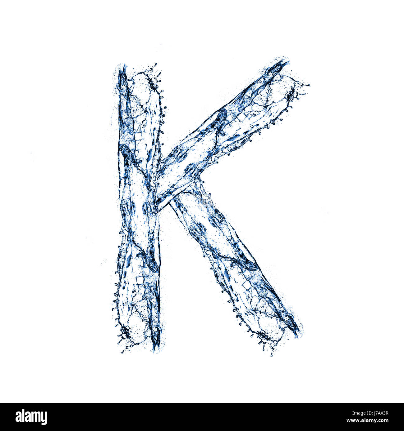 Burning Blue Letter K