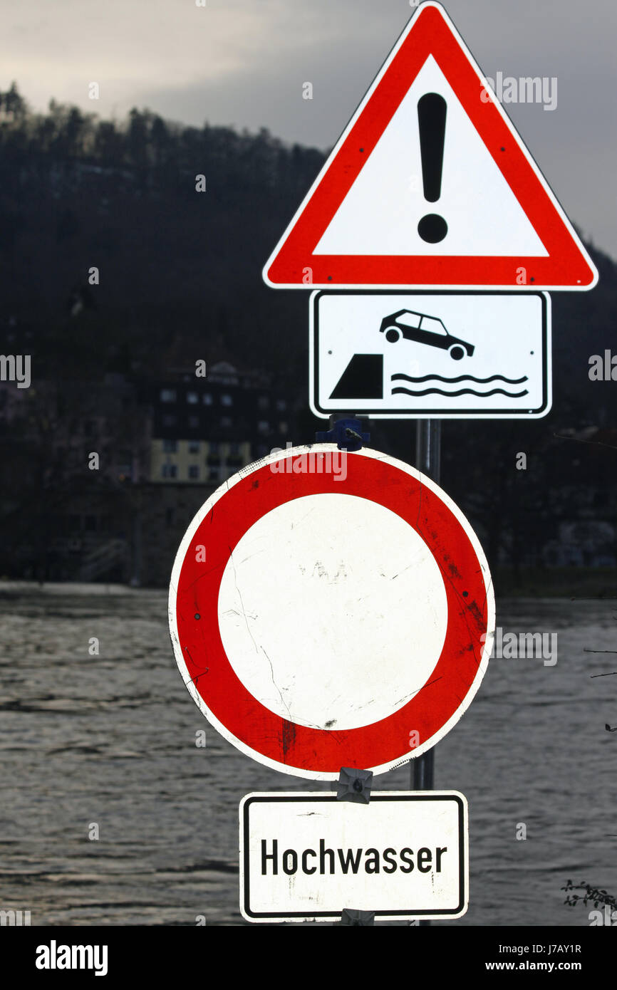 sign signal danger flood catastrophe floods natural disaster water sign ...
