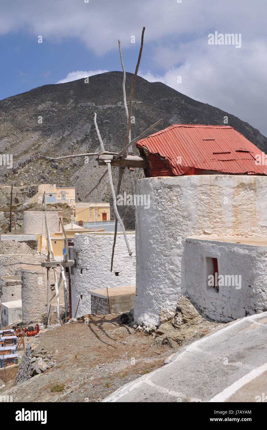greece greek windmill mill house building greece greek steep windmill ...