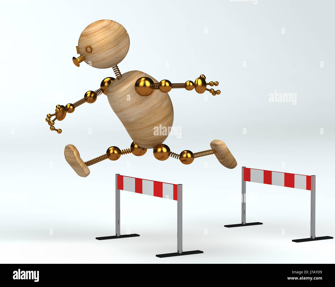 wood over barrier sport sports run running runs man guy humans human ...