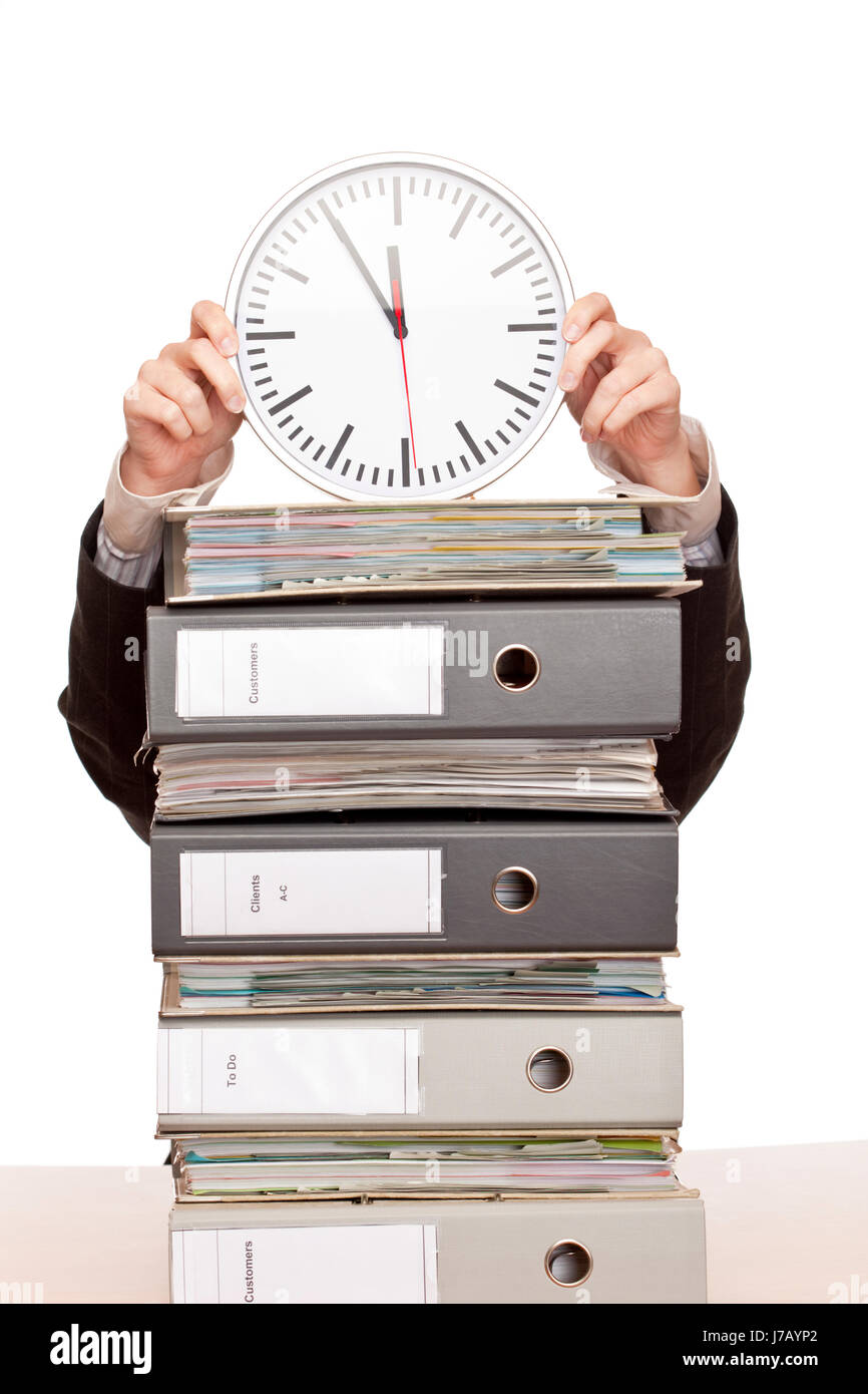 woman in office has time pressure Stock Photo - Alamy