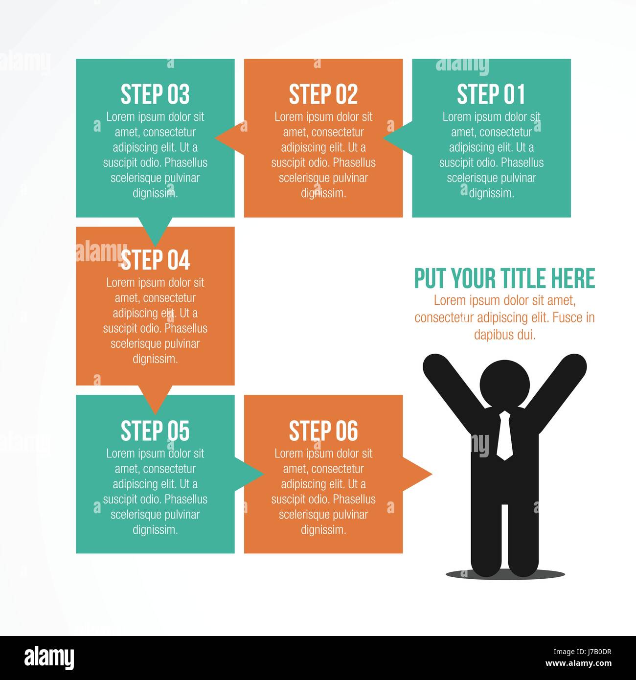 Square Infographic Step By Step To Success Stock Vector Image & Art - Alamy