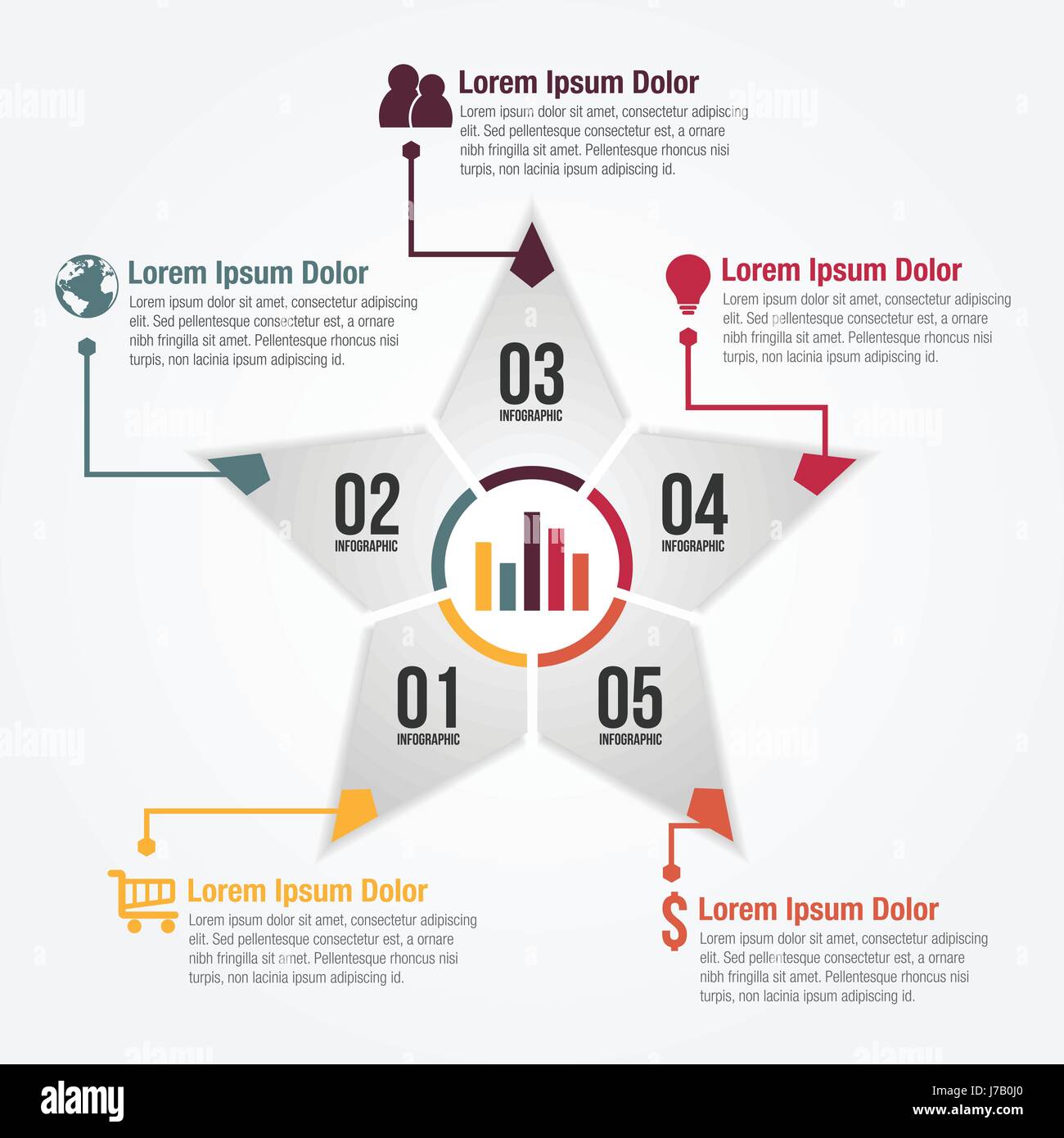 Star Shape Vector Infographic Stock Vector Image & Art - Alamy