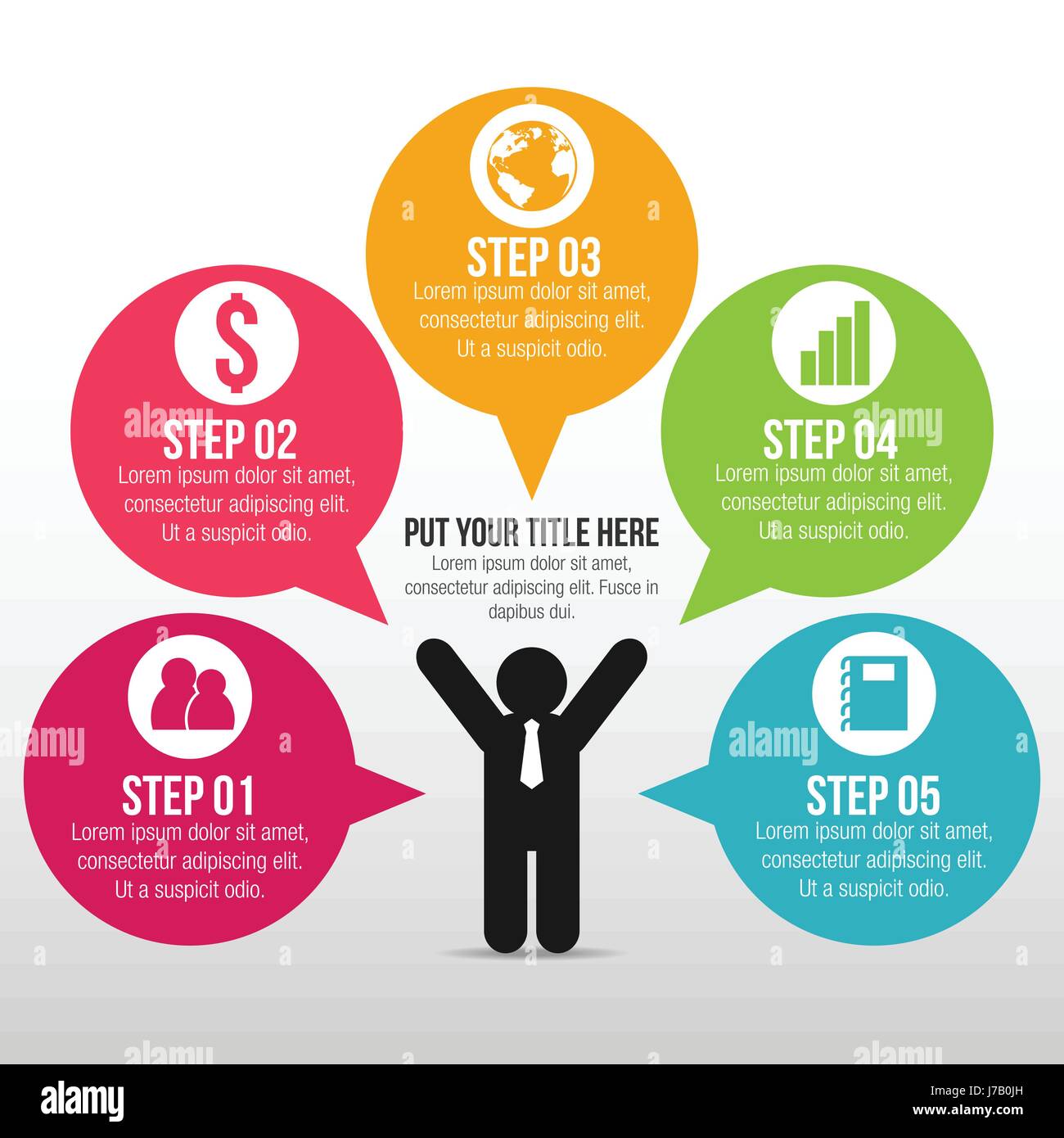 Success Business Man Infographic With Icon Stock Vector Image & Art - Alamy