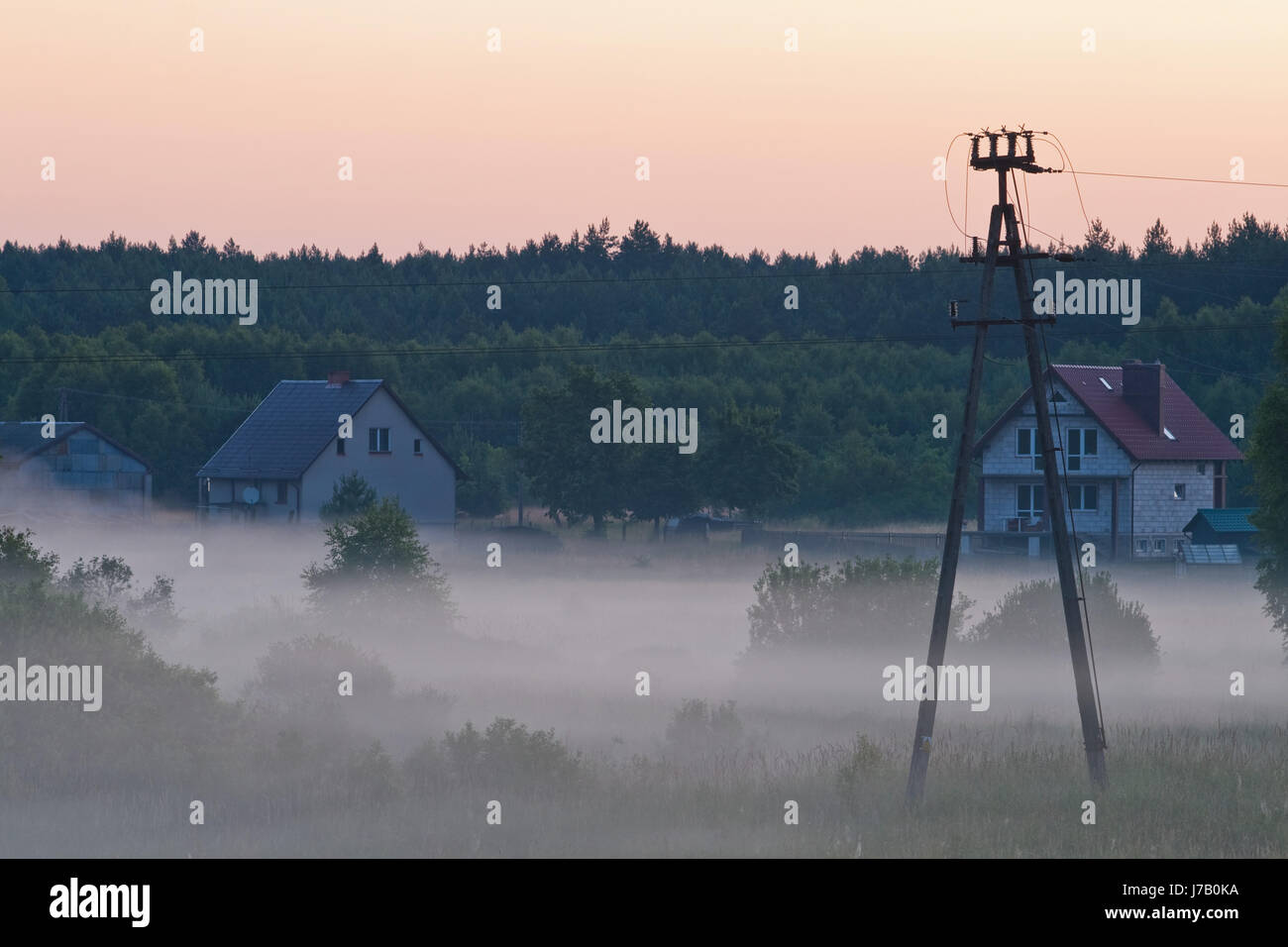 fog foggy landscape scenery countryside nature scenic rural community ...