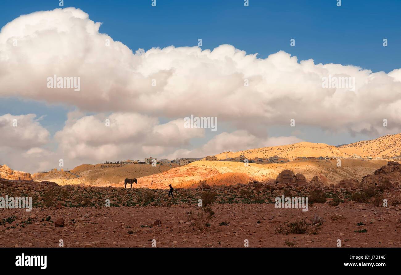 jordanian landscape at petra Stock Photo - Alamy