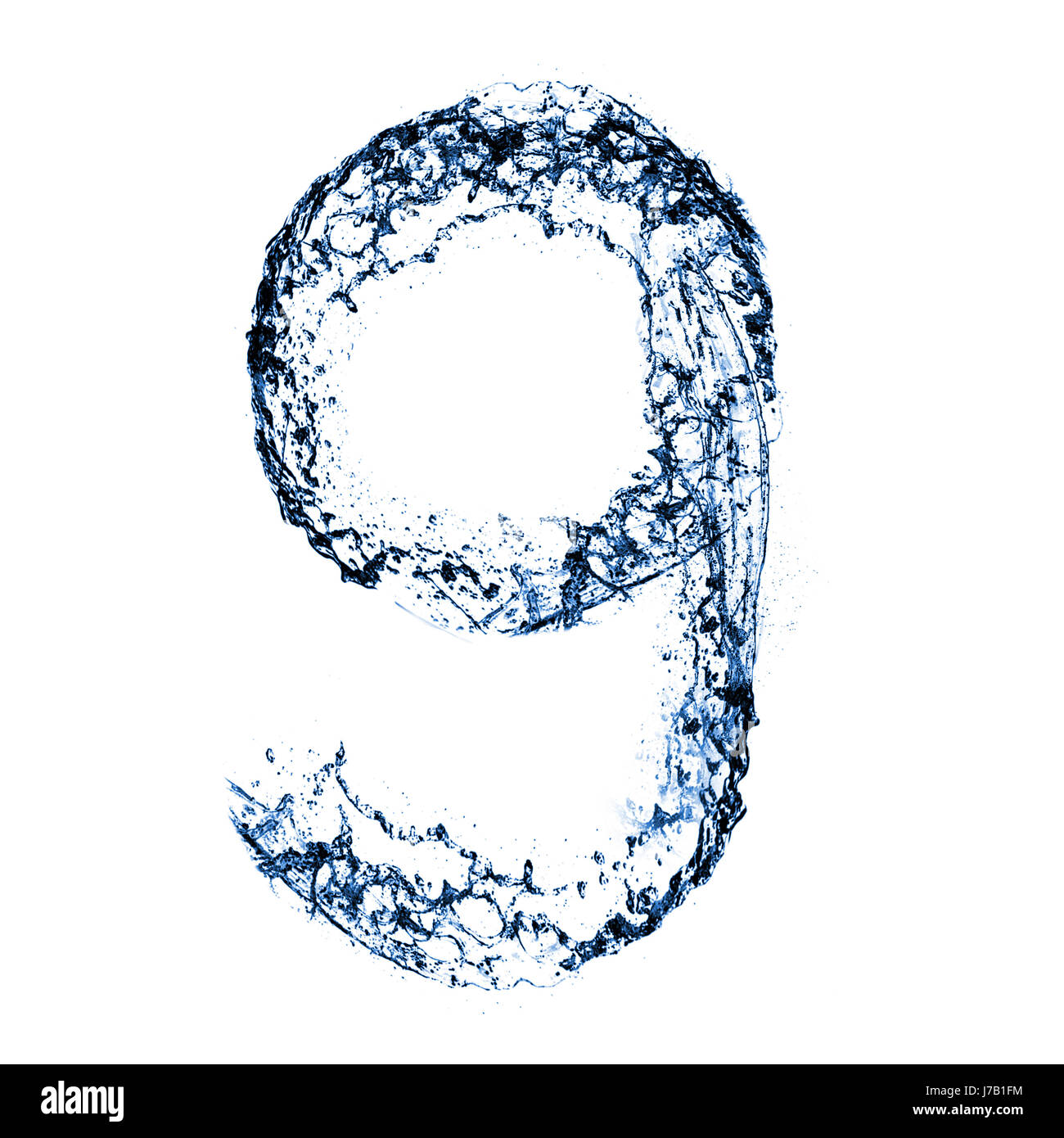 waves number nine water sign signal waves writing font typography ...