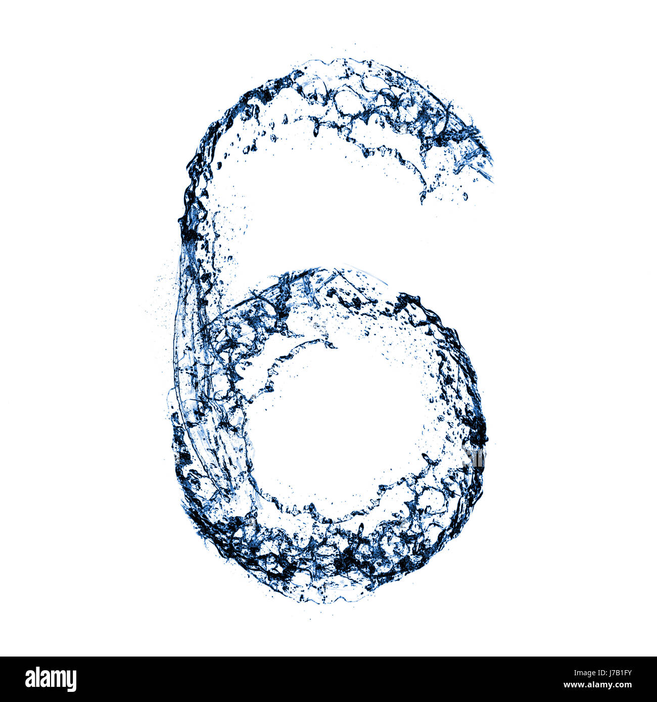waves six number water sign signal waves writing font typography squirt ...