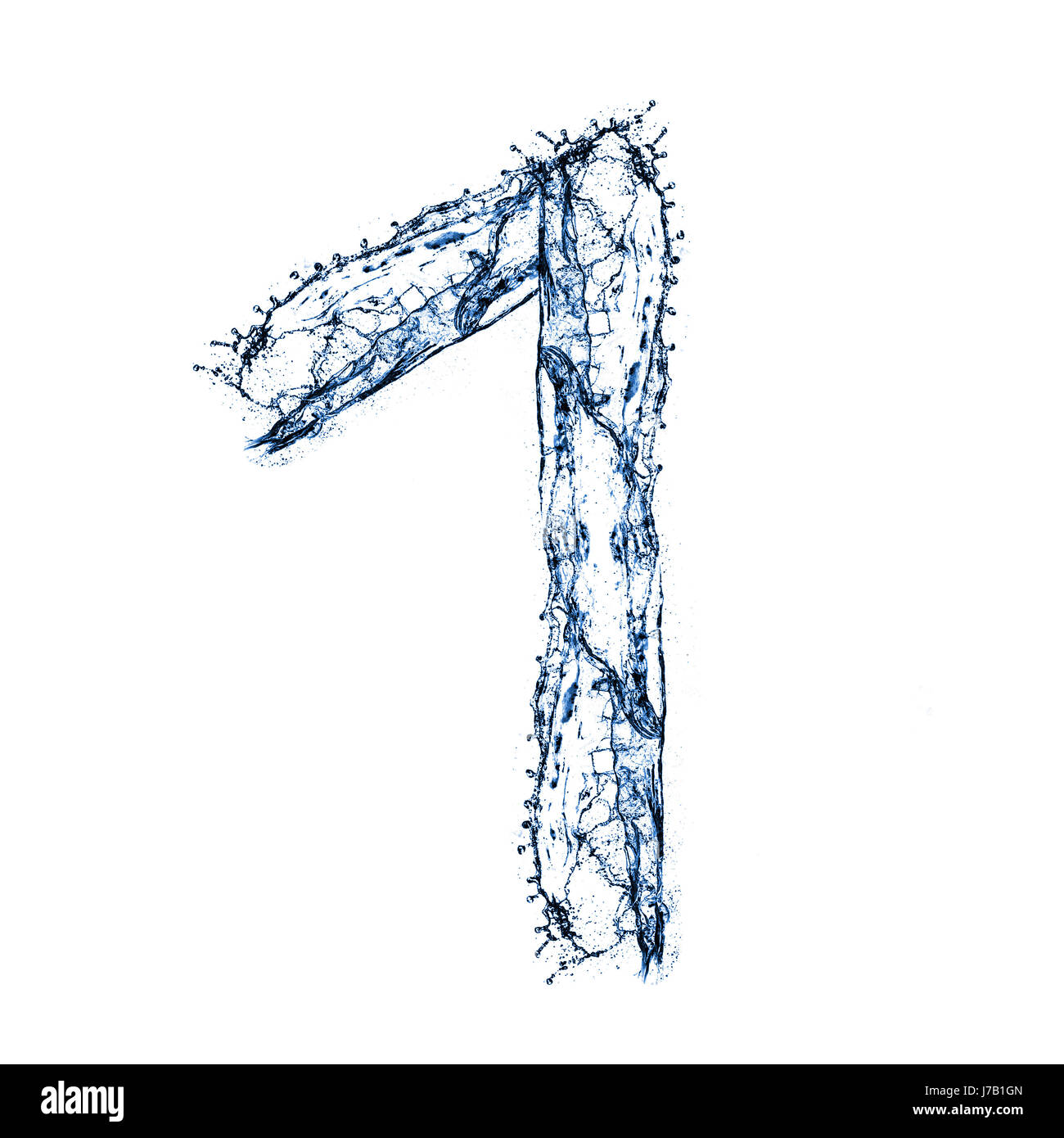 waves one number water sign signal waves writing font typography squirt ...