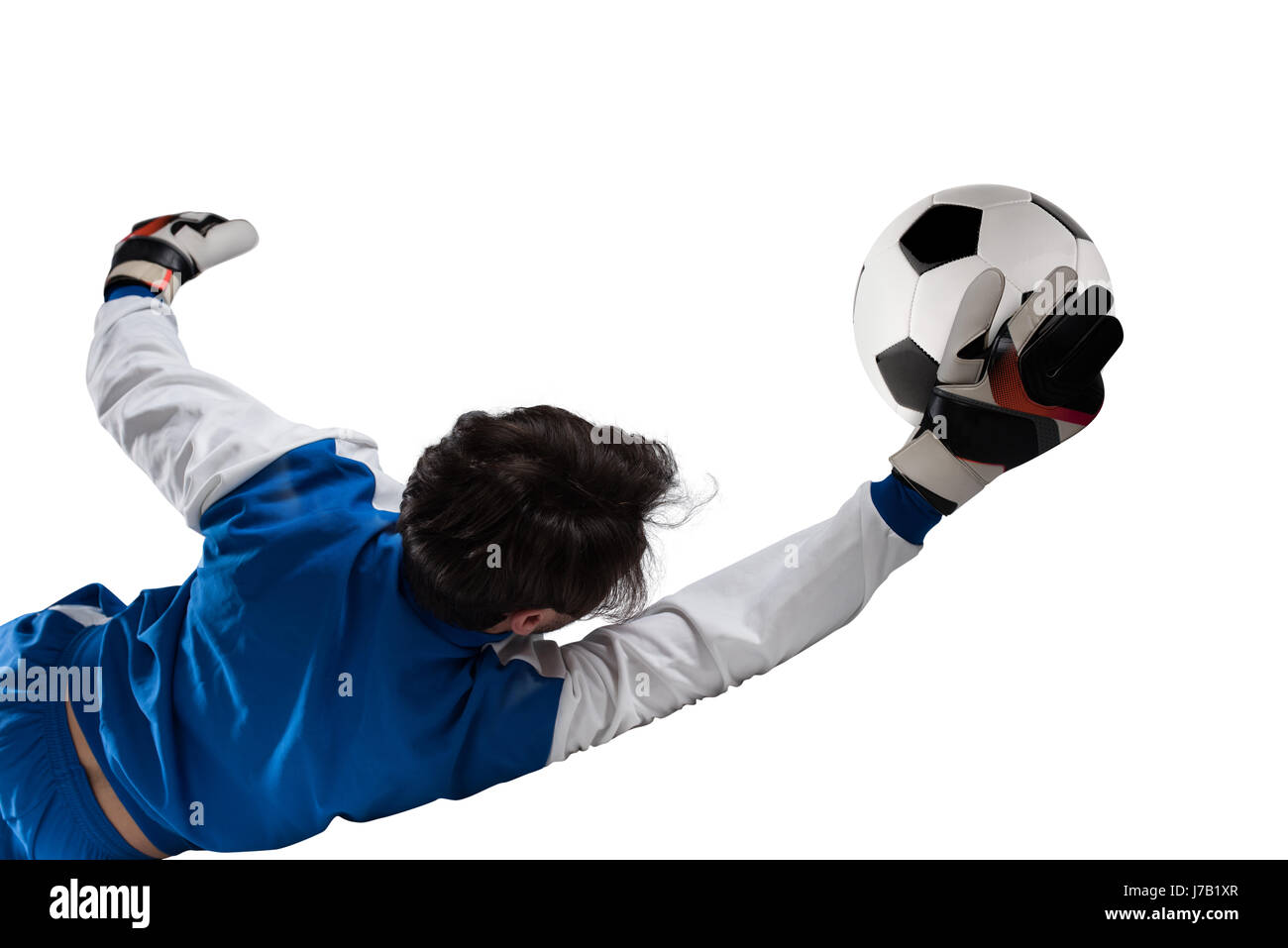 Goalkeeper catches ball goal hi-res stock photography and images - Alamy