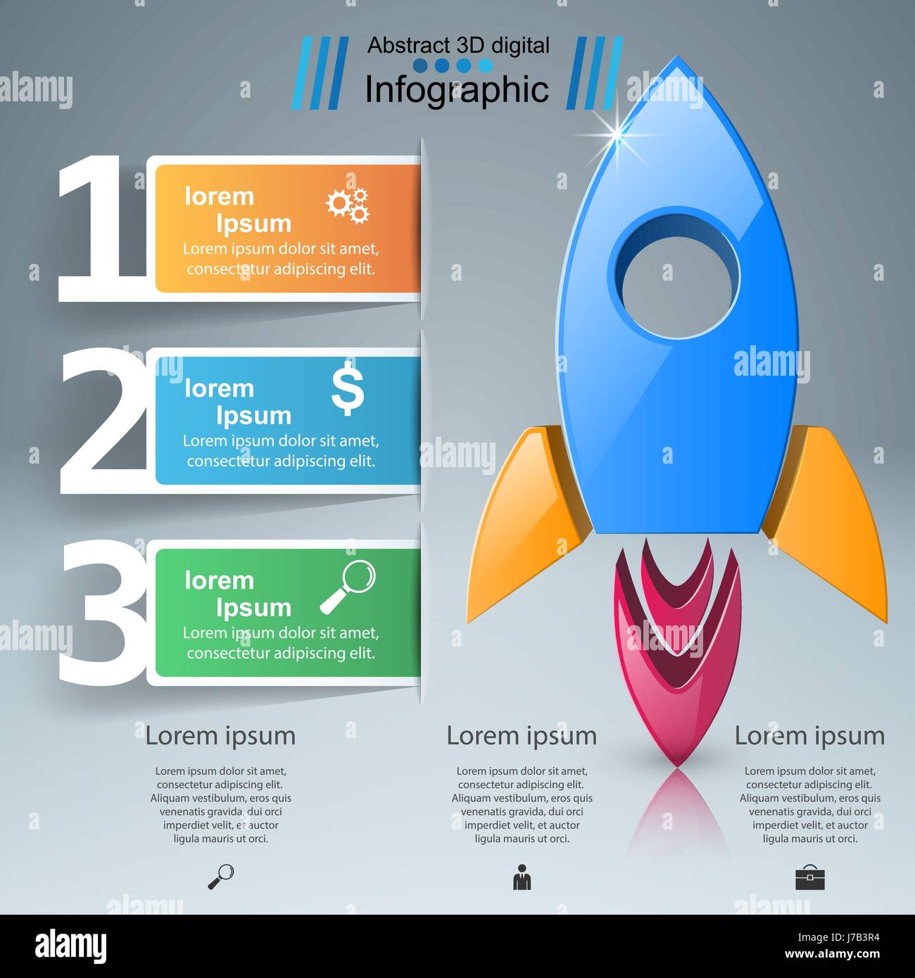 Rocket icon. Abstract illustration Infographic Stock Vector Image & Art ...