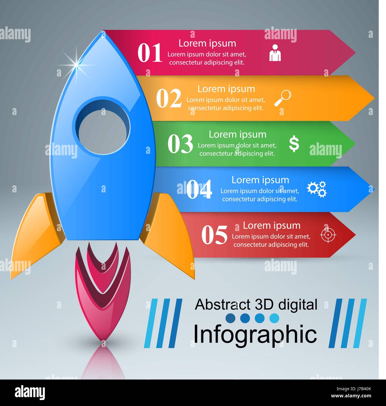 Rocket icon. Abstract illustration Infographic Stock Vector Image & Art ...
