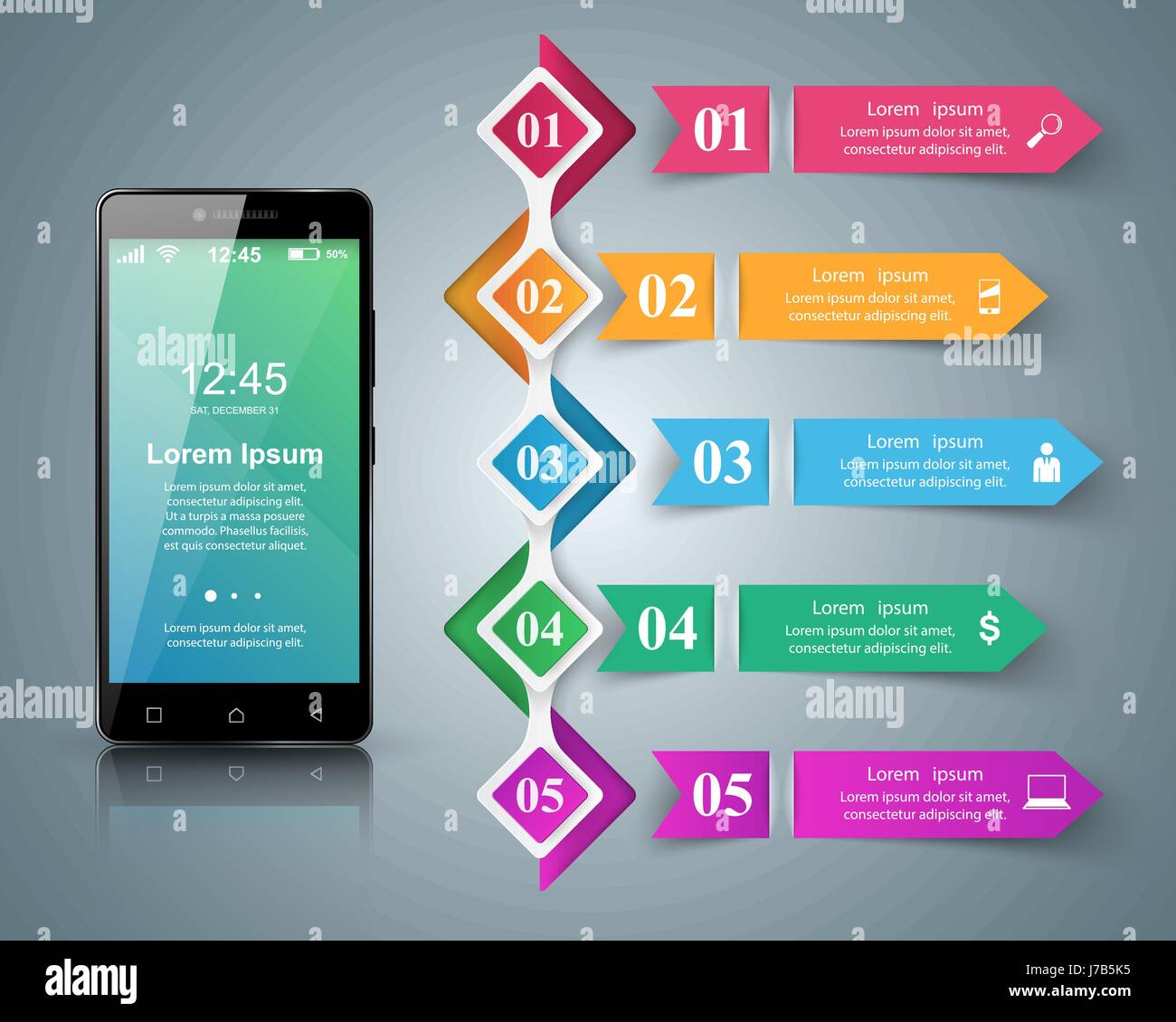 3D infographic. Smartphone icon Stock Vector Image & Art - Alamy