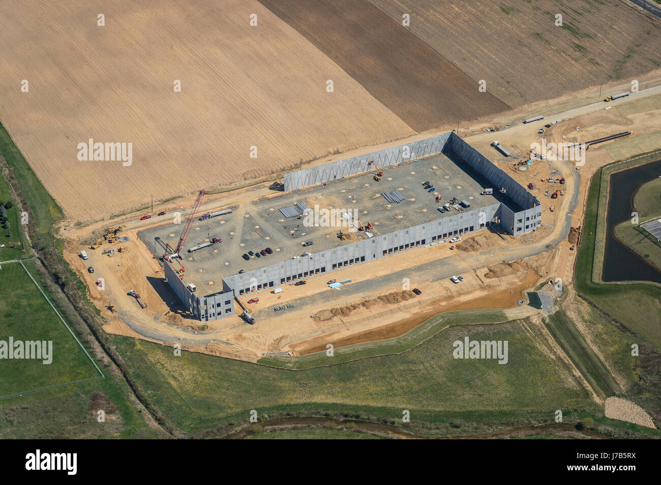 Aerial site under construction in hi-res stock photography and images ...