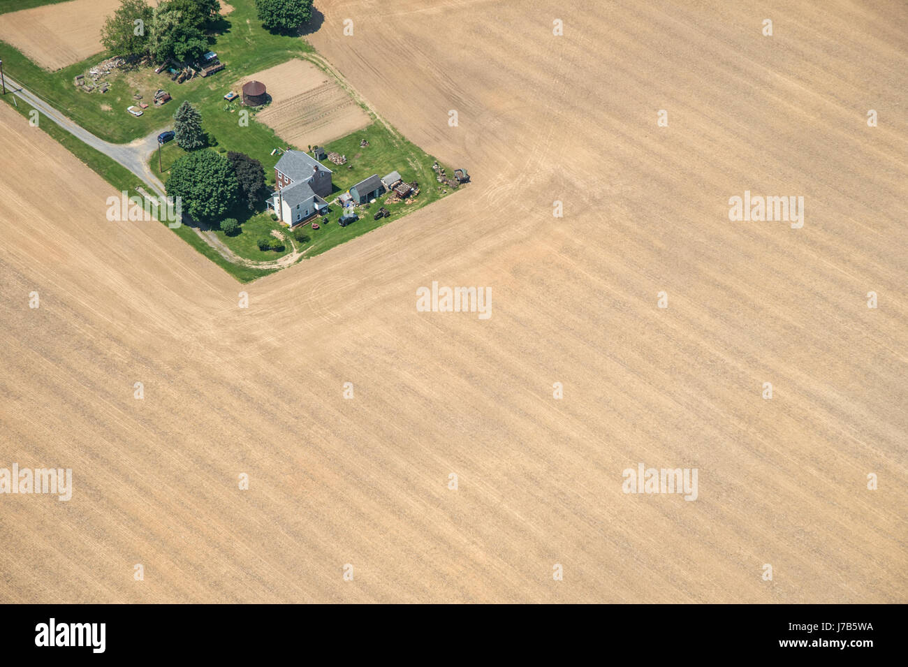 Aerial View Of Rural Farm Homestead Stock Photo - Alamy
