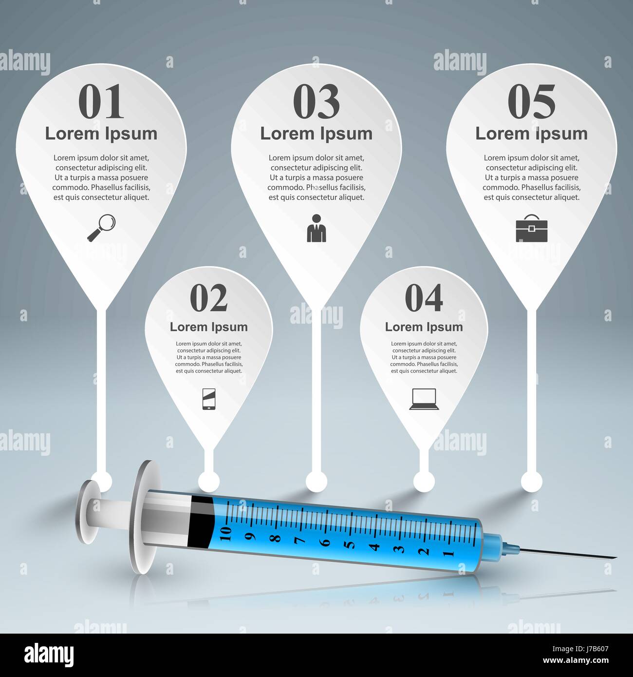 Syringe icon. 3D Medical infographic Stock Vector Image & Art - Alamy