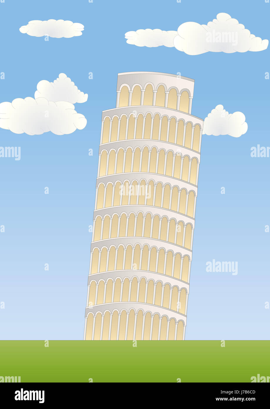 tower slate pisa emblem italy blue tower historical city town graphic ...