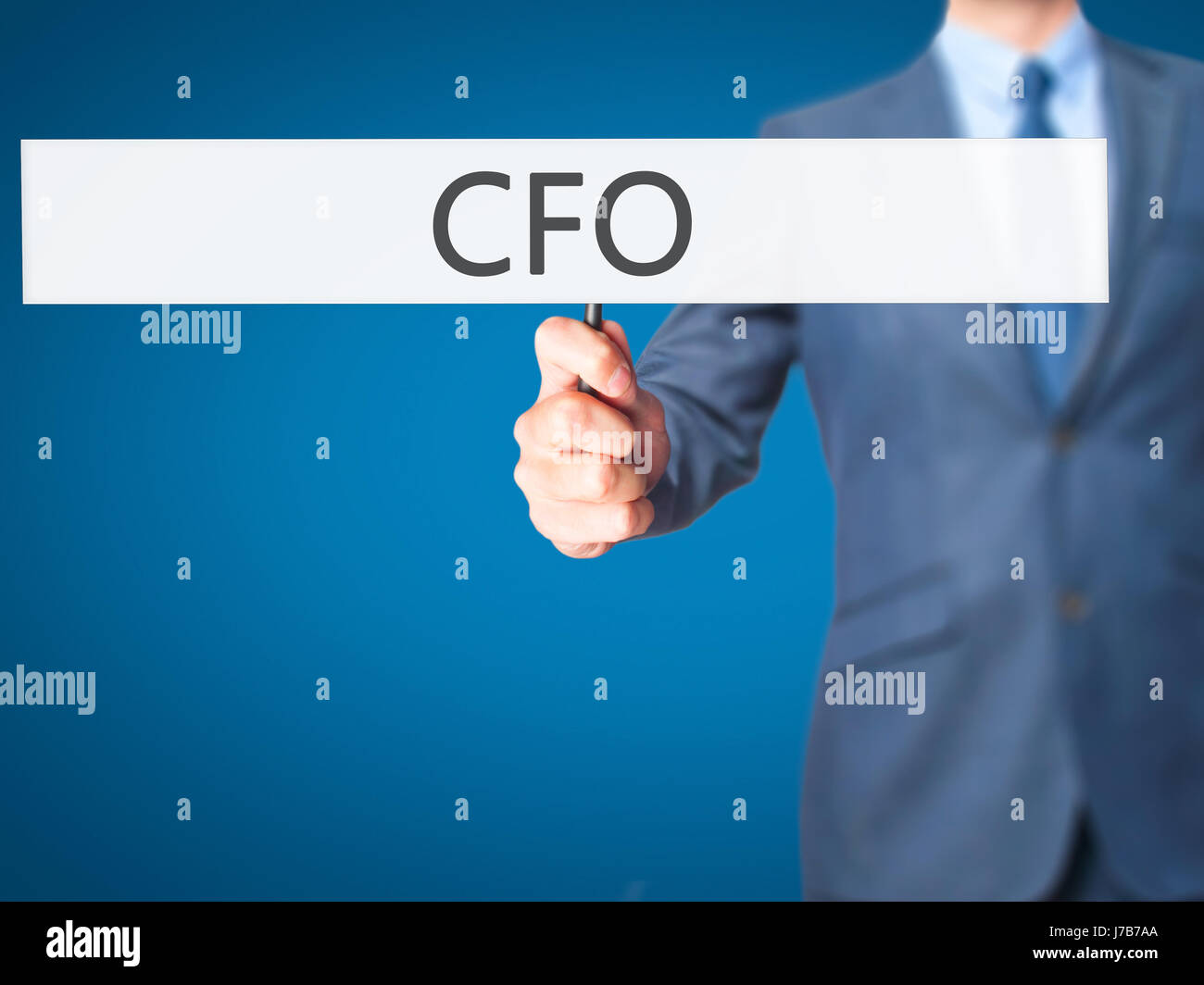 CFO (Chief Financial Officer) - Business man showing sign. Business ...