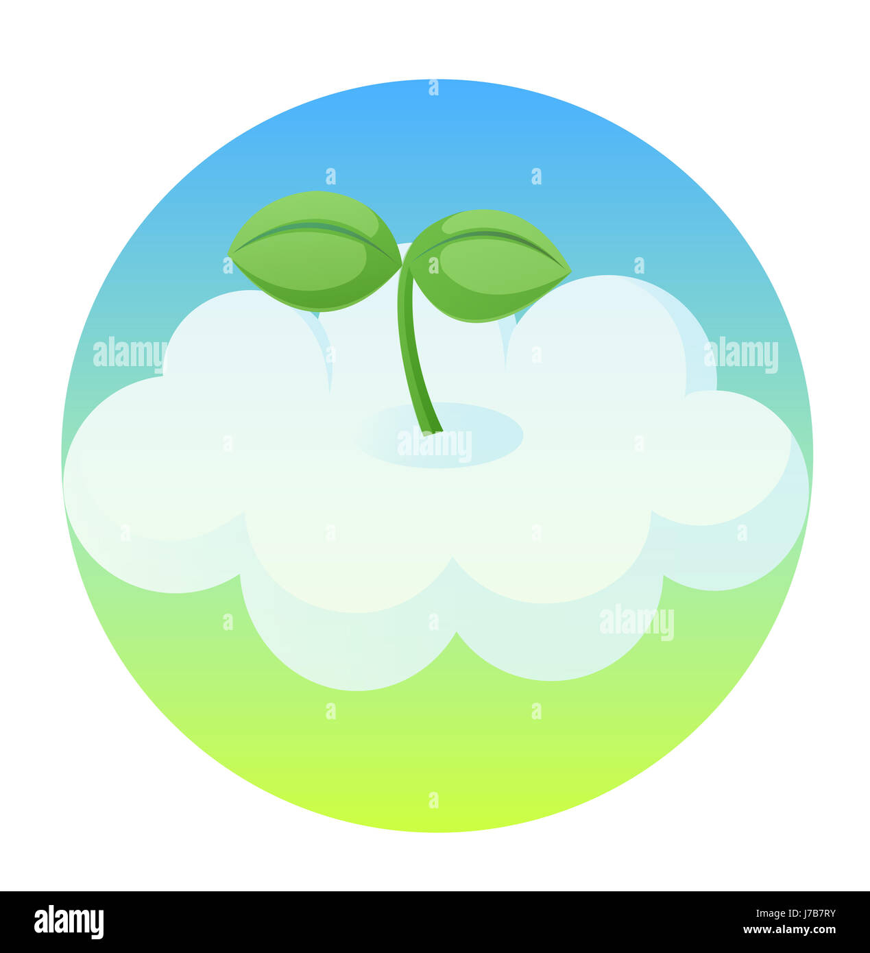 Perfect blue sky green Cut Out Stock Images & Pictures - Alamy