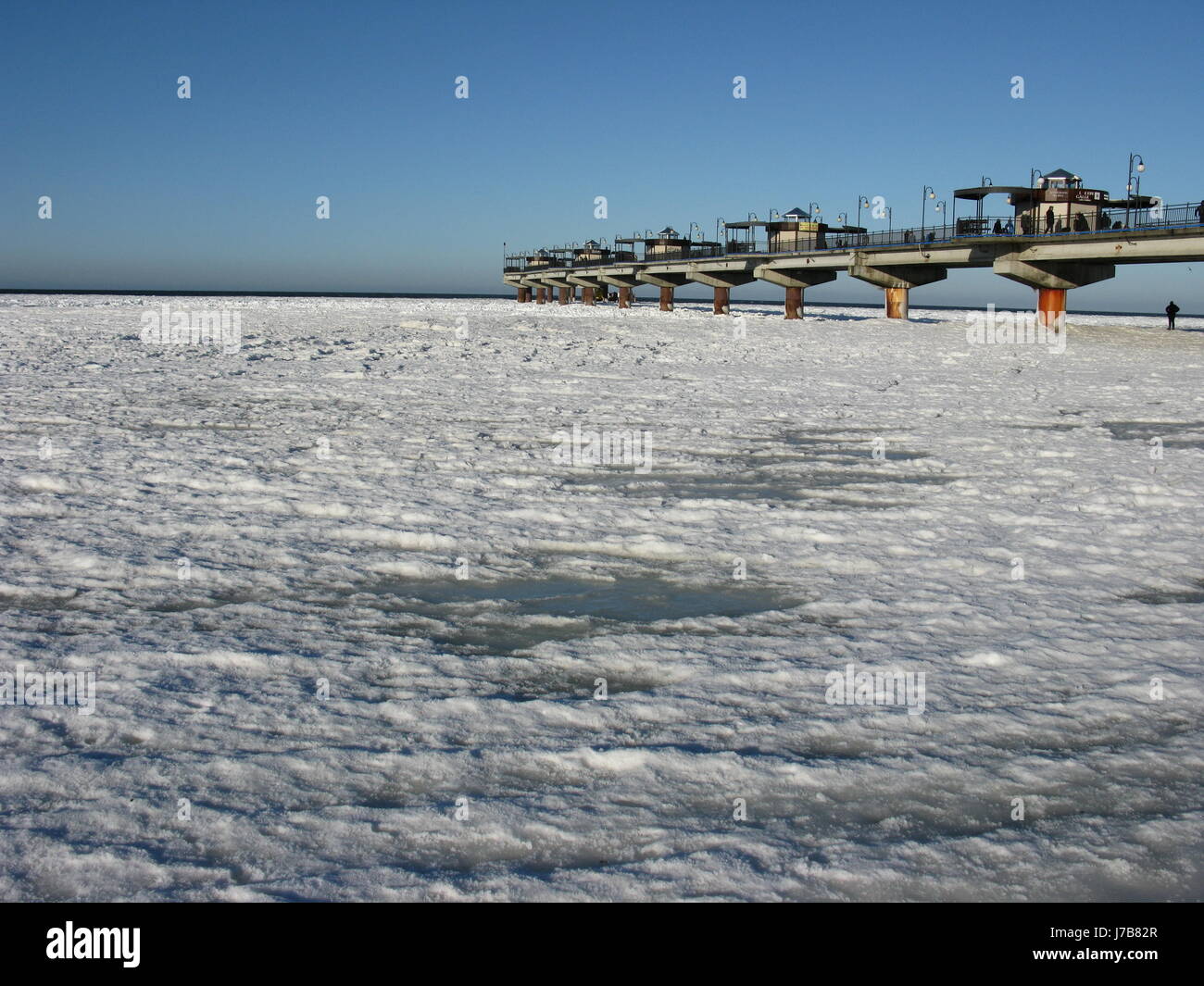 pier in the ice Stock Photo - Alamy