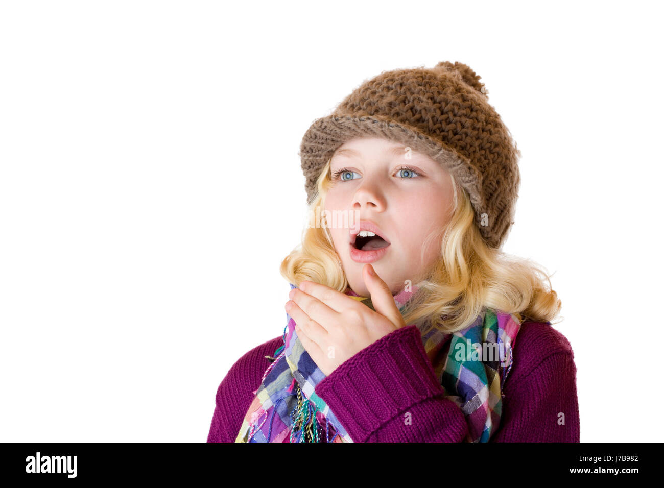 girl has a cold sneezes Stock Photo - Alamy
