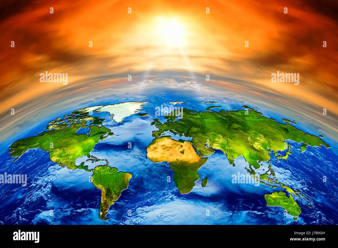 space sunset ecology globe planet earth world map atlas map of the ...