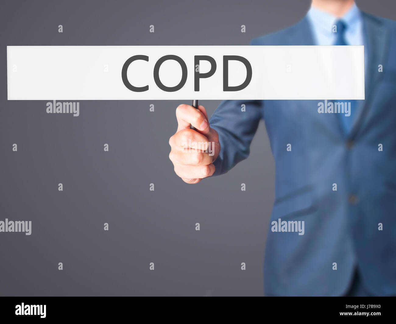 COPD - Business man showing sign. Business, technology, internet ...