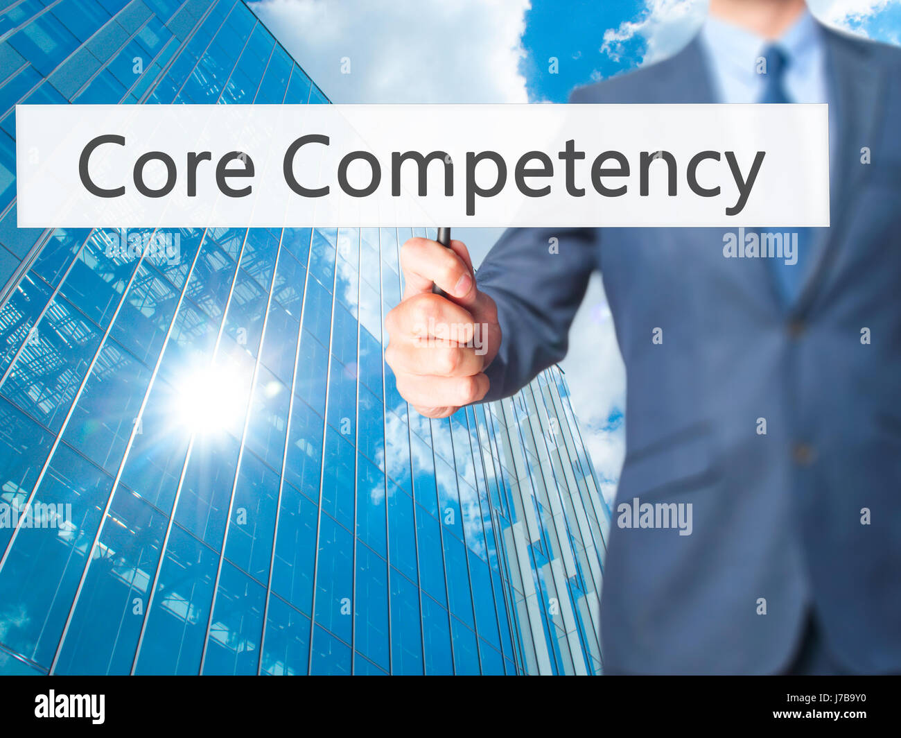 Core Competency - Business man showing sign. Business, technology ...