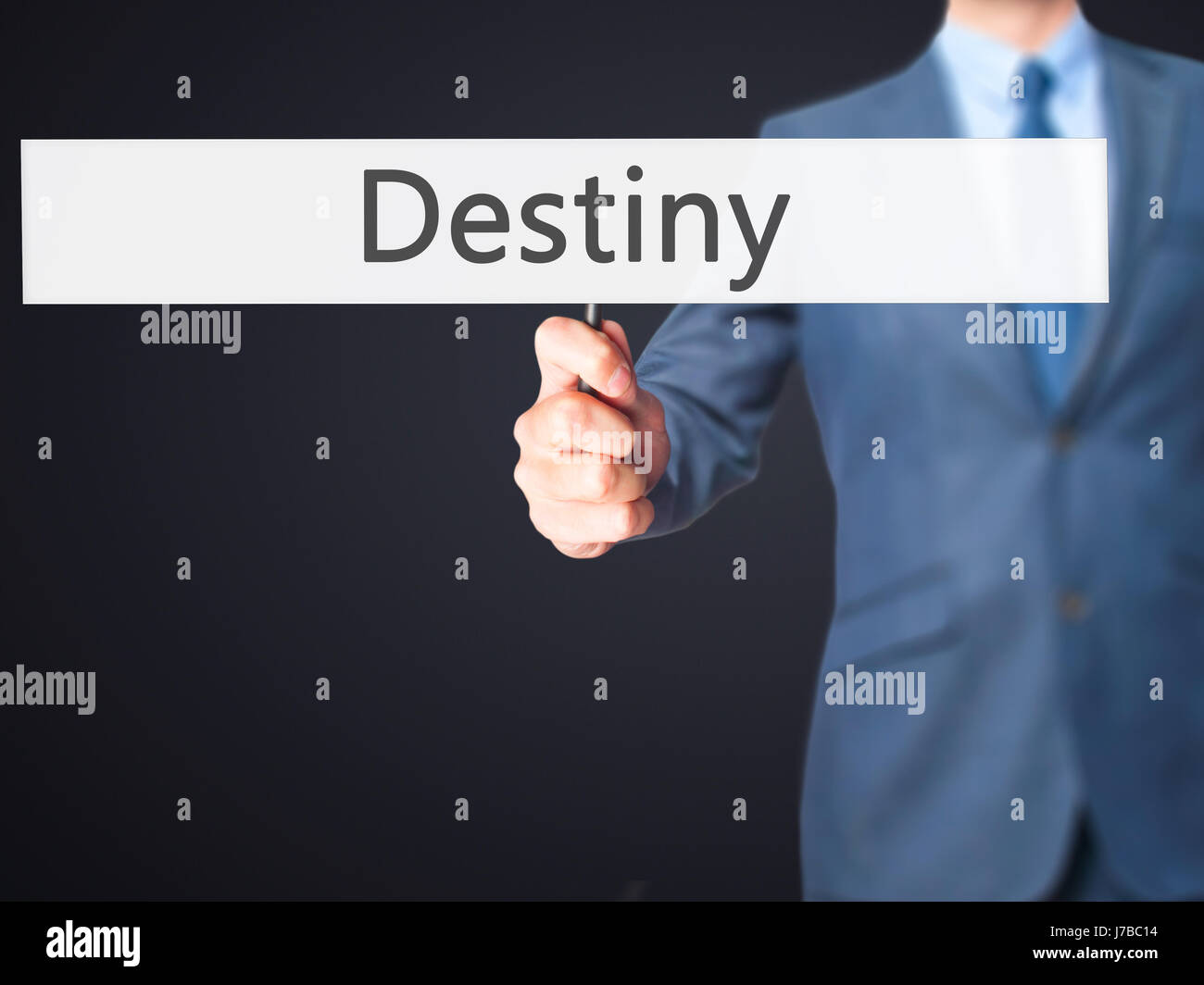 Destiny - Business man showing sign. Business, technology, internet ...