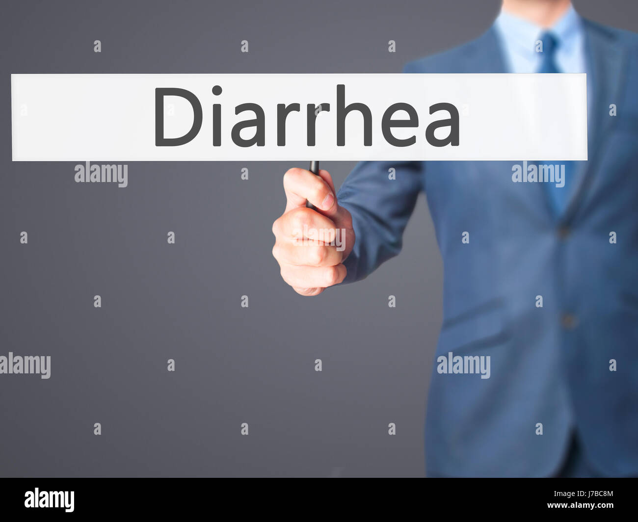 Diarrhea - Businessman hand holding sign. Business, technology ...