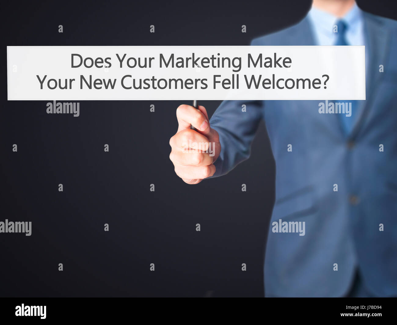 Does Your Marketing Make Your New Customers Fell Welcome - Business man ...