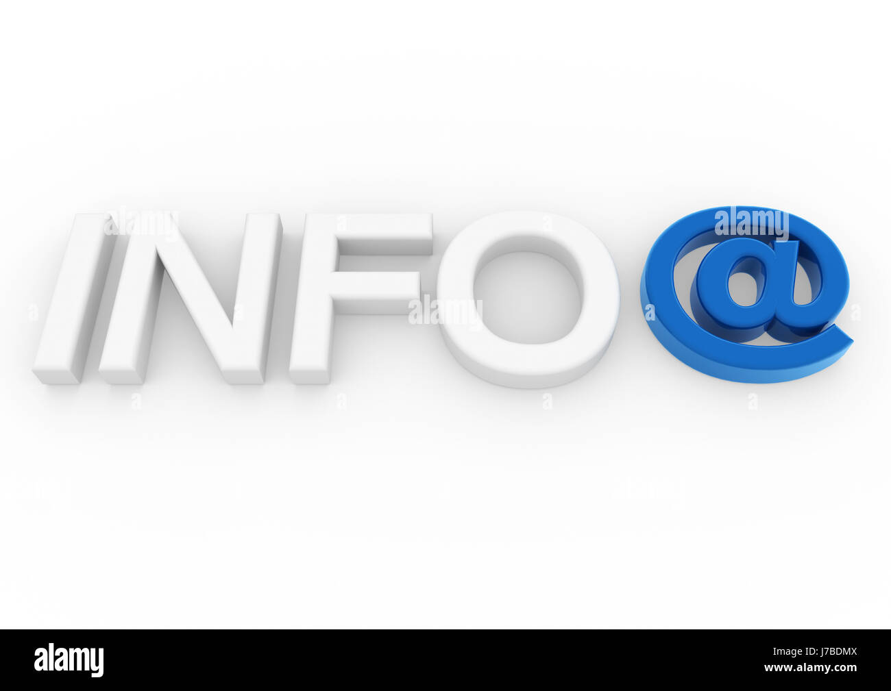 3d blue info email Stock Photo - Alamy