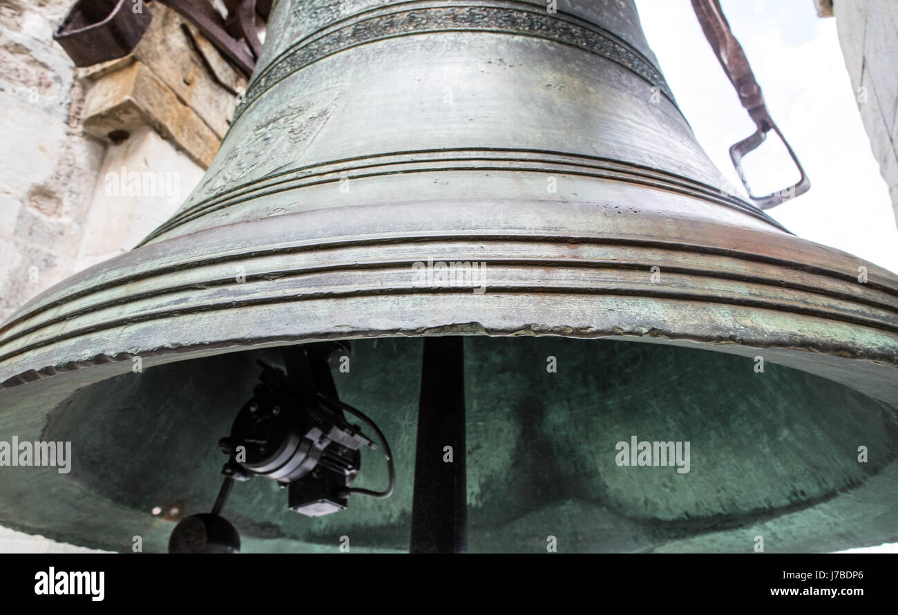 Bells in The Bell Tower on The Leaning Tower Of Pisa Italy Stock Photo ...