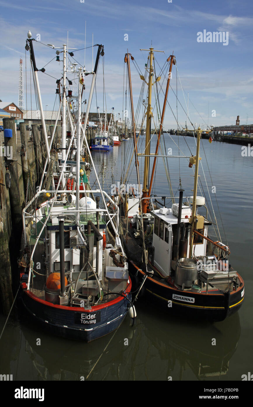 fishing boats in the fishing port of cuxhaven Stock Photo - Alamy