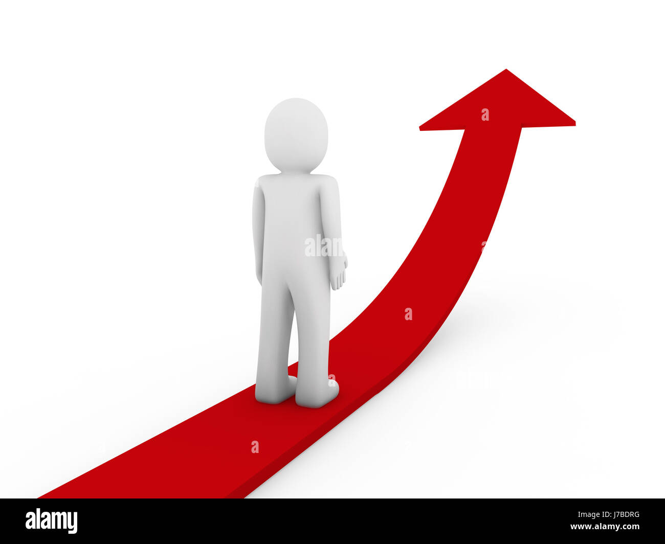 3d human red arrow growth Stock Photo - Alamy