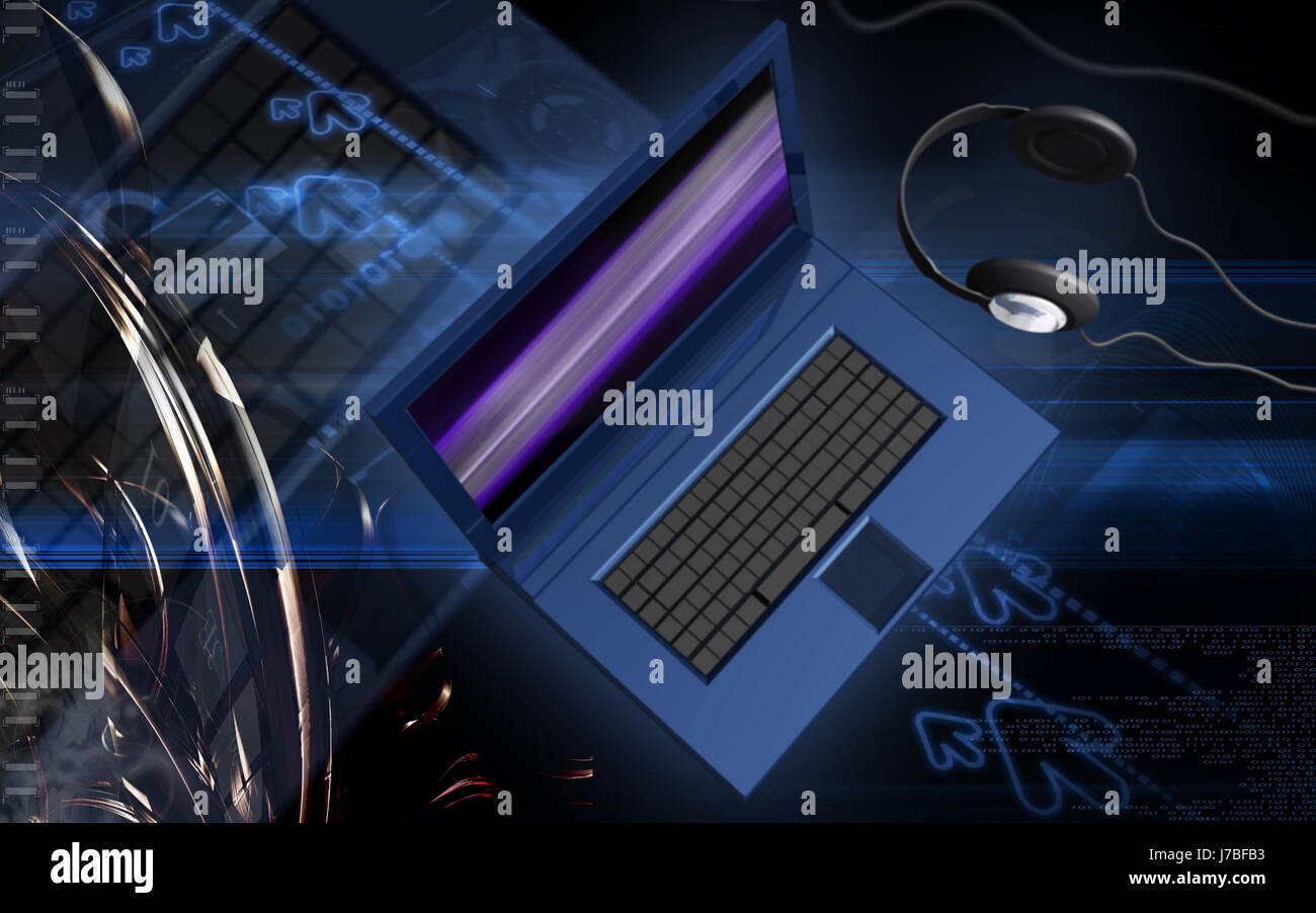 blue laptop notebook computers computer education inform graphics ...