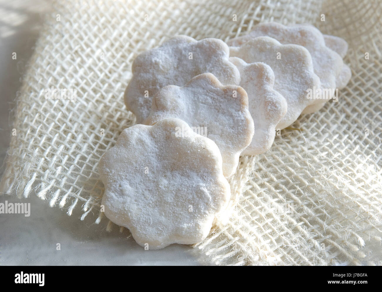 small tiny little short sugar biscuits cookies powdered detail sweet ...