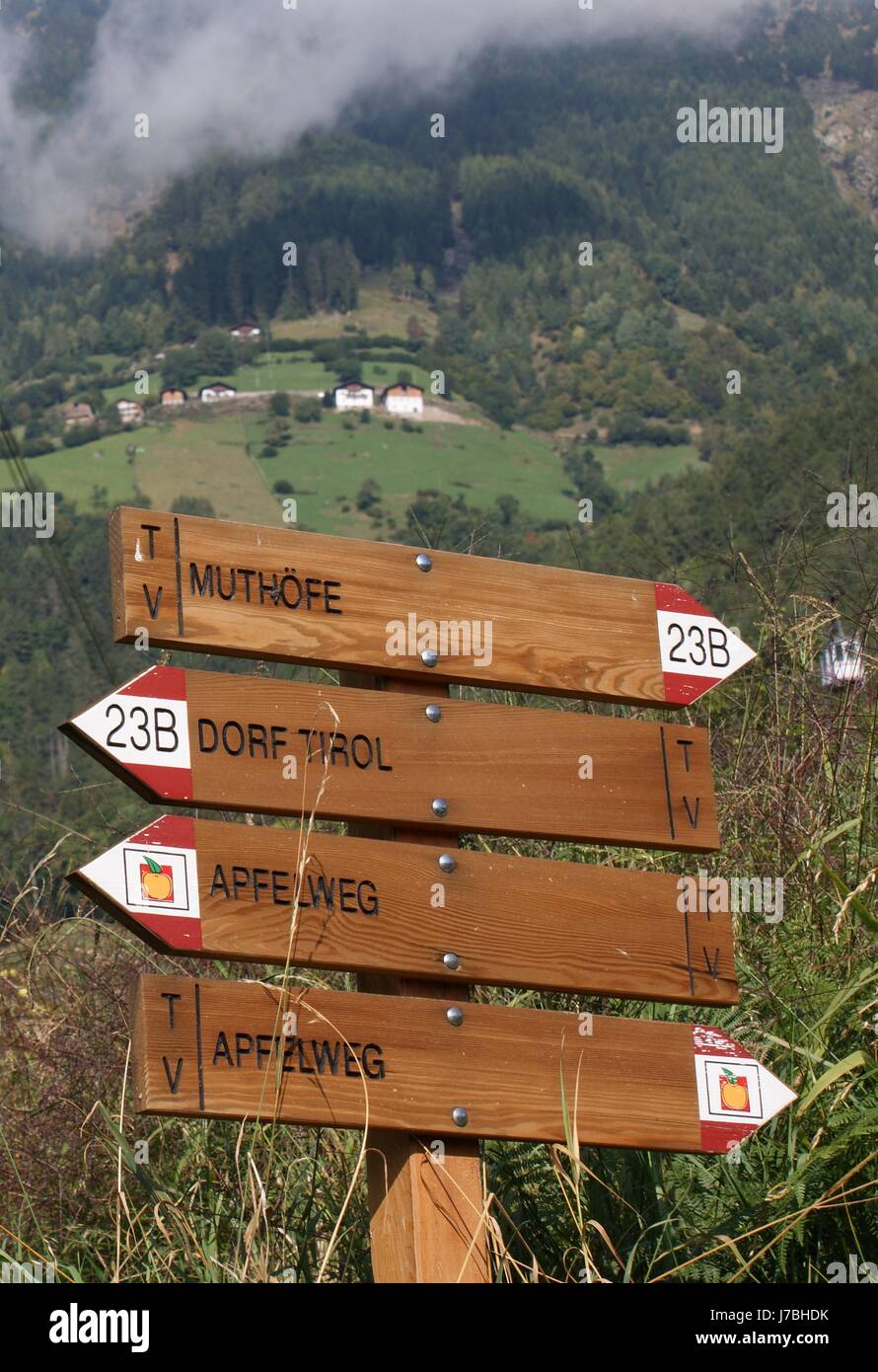 hike go hiking ramble signpost migrate houses tree trees plant shine ...