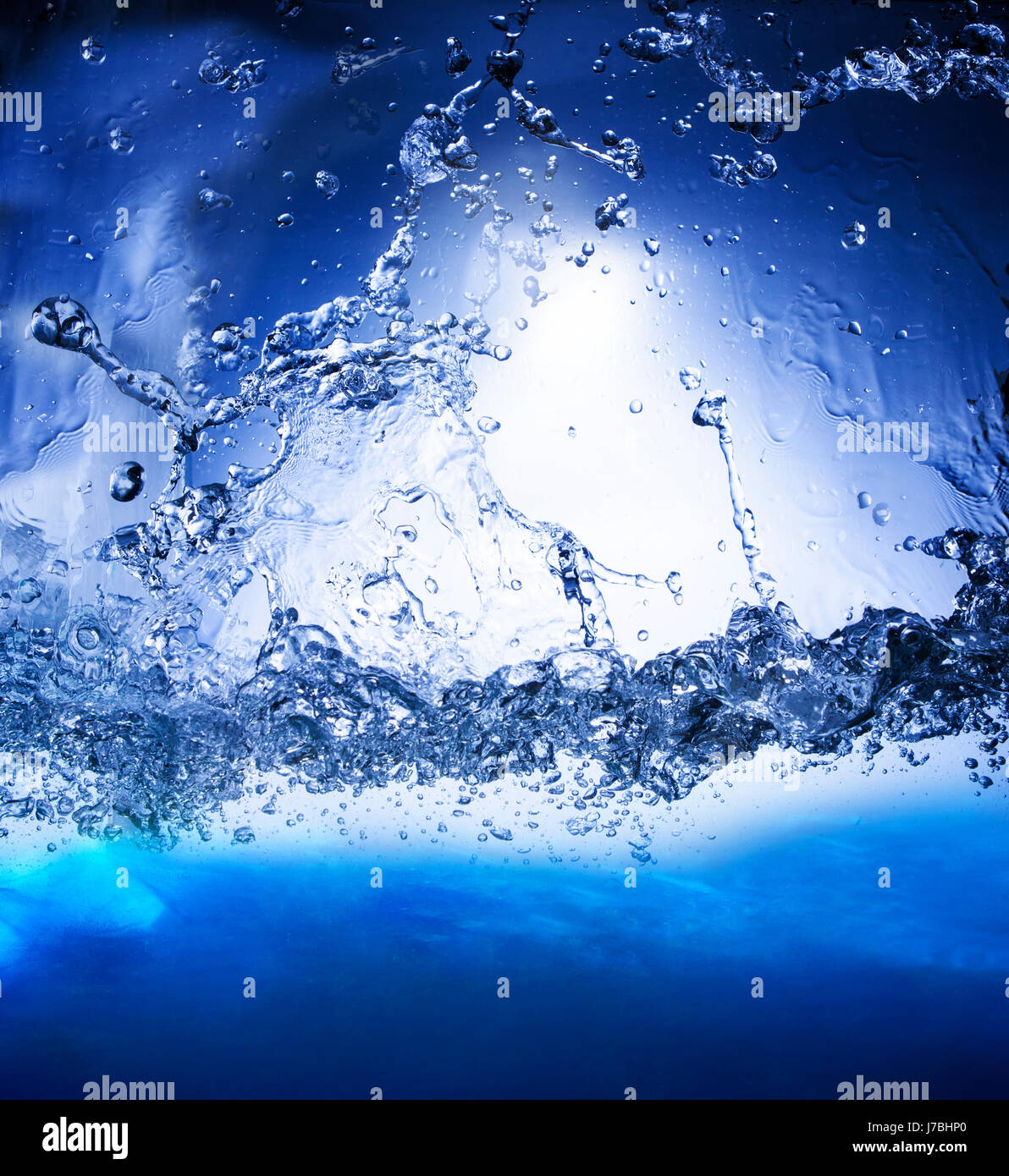 splashing blue water use as nature background ,backdrop and natural ...