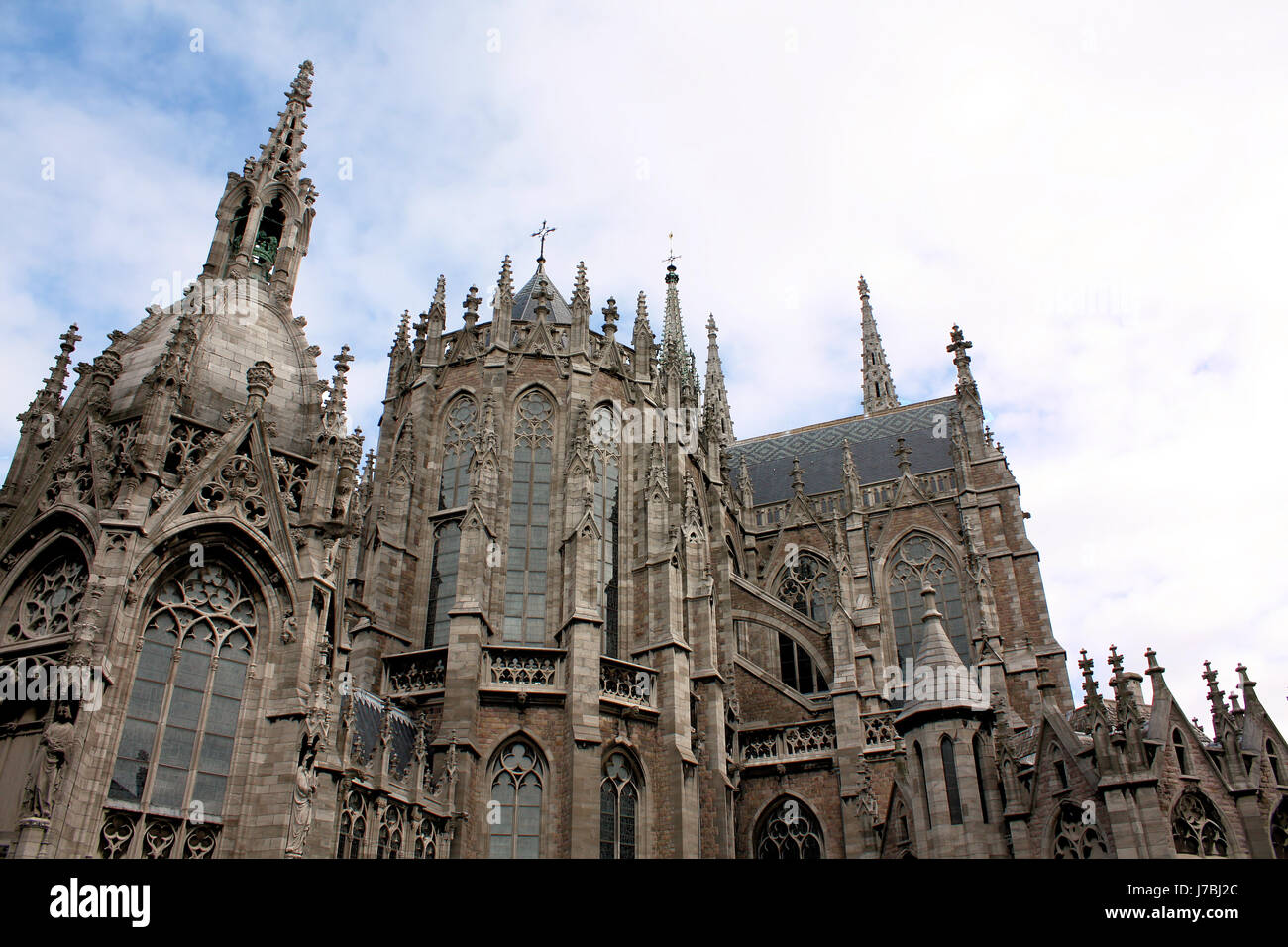 church cathedral belgium gothic tower church window porthole dormer ...