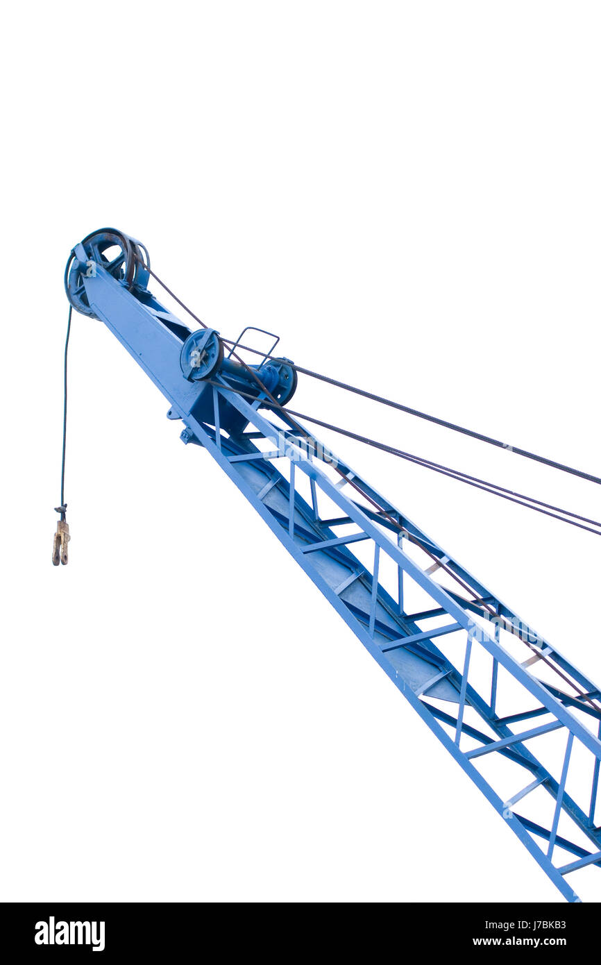 weight bracket loading of goods crane construction site blue strong ...